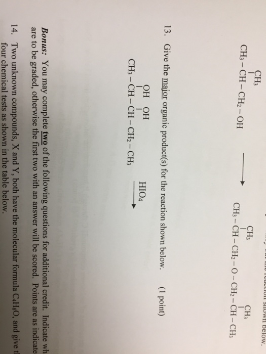 Solved o Wn bělow. CH3 CH3 CH3 CHs - CH- CH2-OH CH3 - | Chegg.com