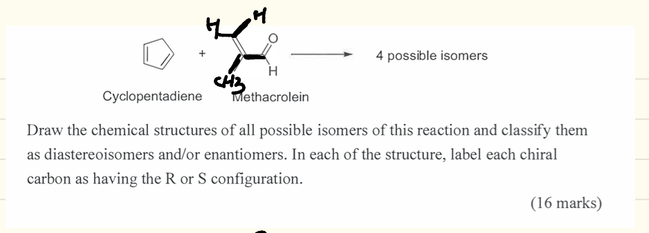 Solved 4 possible isomers Н. CH3 Methacrolein | Chegg.com