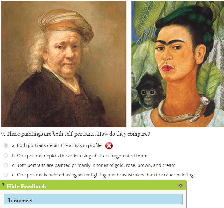 7. These paintings are both self-portraits. How do | Chegg.com