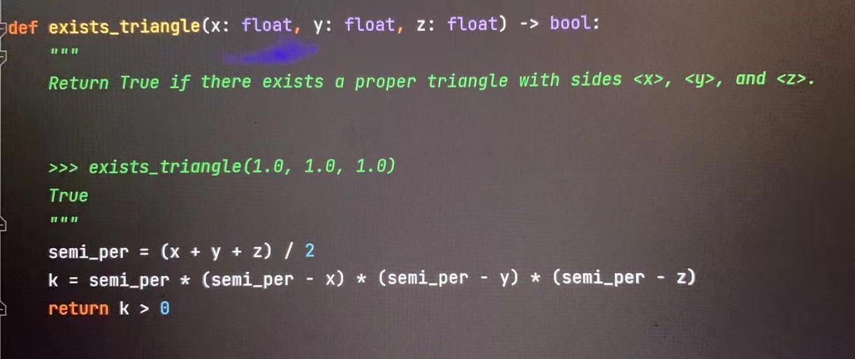 Solved 46 def is_triangle_string(string: str) -> bool: 11 | Chegg.com