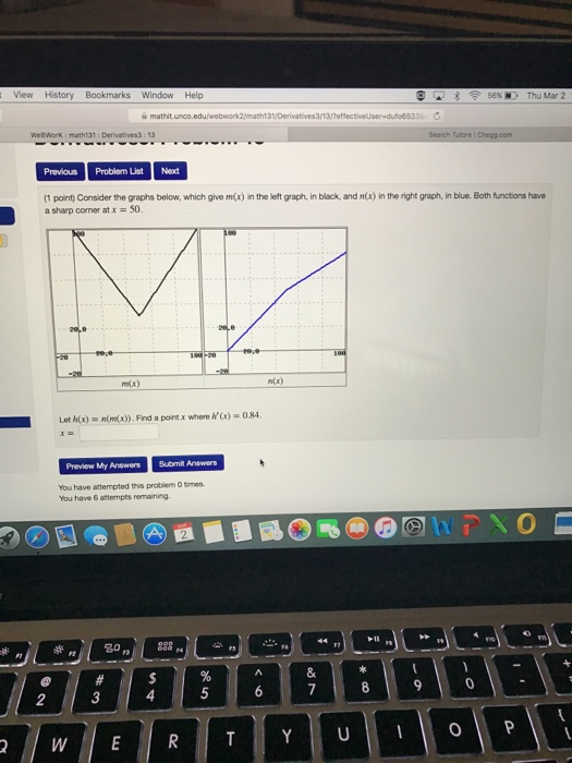 Solved Consider the graphs below, which give m(x) in the | Chegg.com