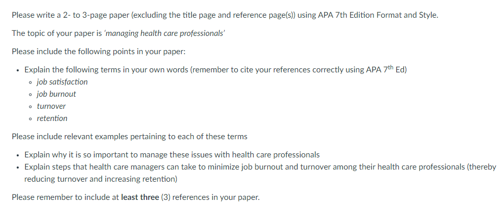 Solved Please write a 2- to 3-page paper (excluding the | Chegg.com