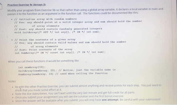 Solved Practice Exercise 9b Arrays 2 Building On The
