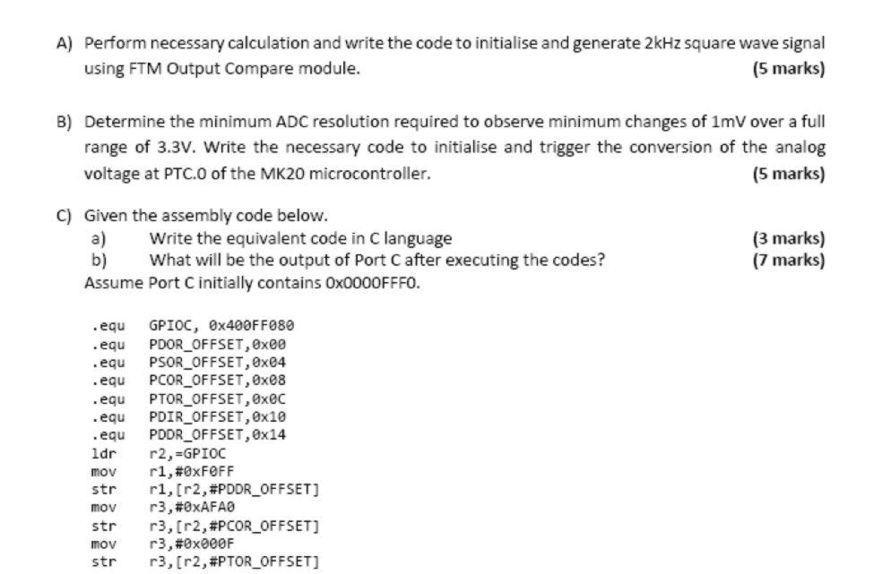 Solved A) Perform necessary calculation and write the code | Chegg.com