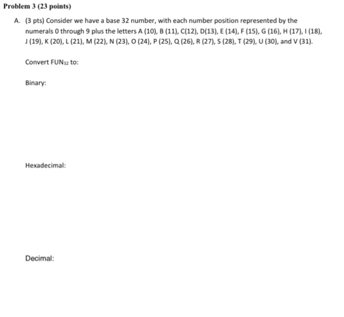 Solved Problem3 (23 points) (3 pts) Consider we have a base | Chegg.com