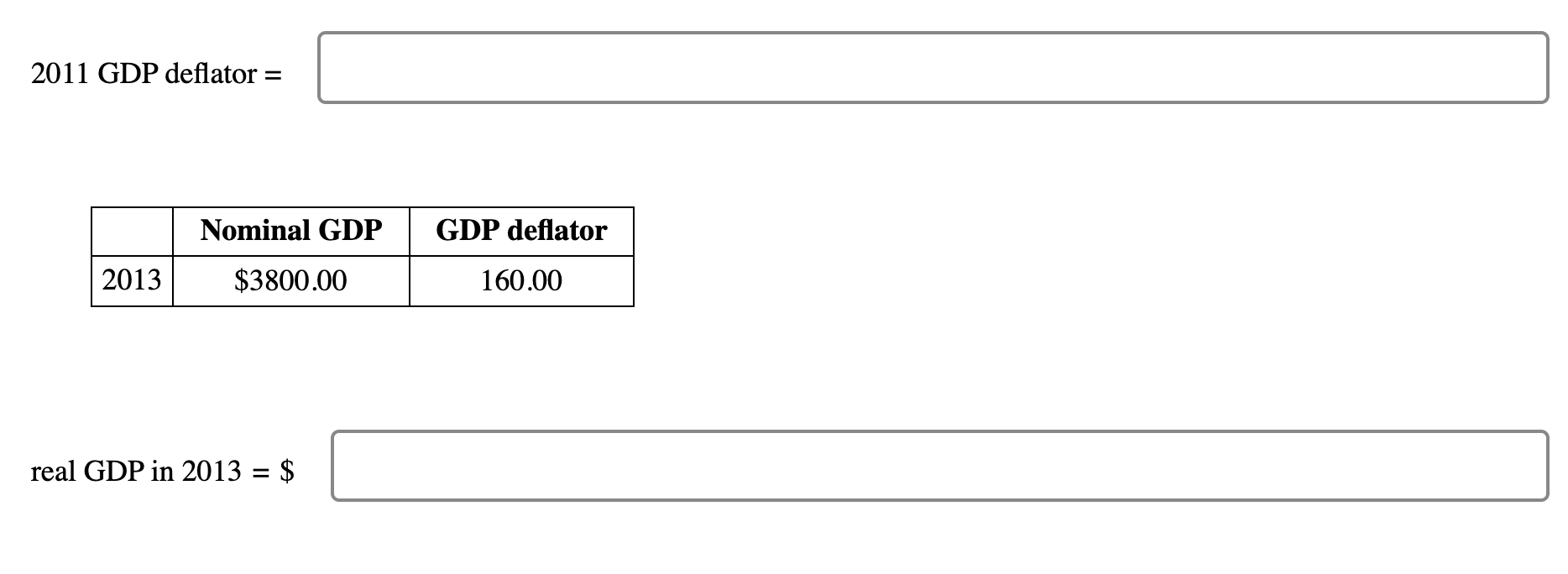 Solved The GDP deflator formula can be used in a variety of | Chegg.com