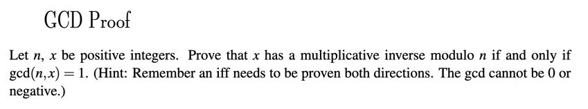 Solved GCD Proof Let n, x be positive integers. Prove that x | Chegg.com