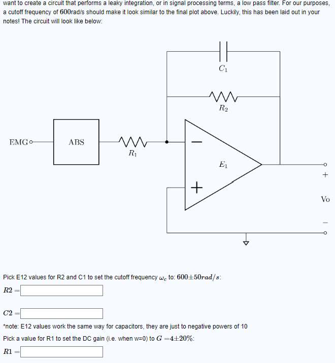 Solved want to create a circuit that performs a leaky | Chegg.com