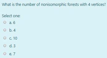 Solved What is the number of nonisomorphic trees with 4 | Chegg.com