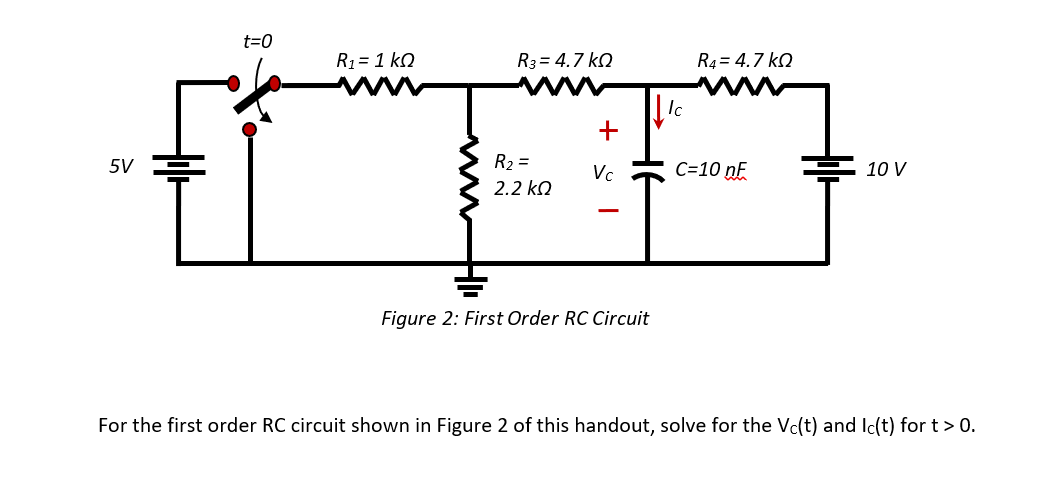 Solved Figure 2 First Order Rc Circuit For The First Order