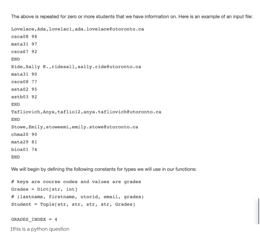 Solved The above is repeated for zero or more students that | Chegg.com