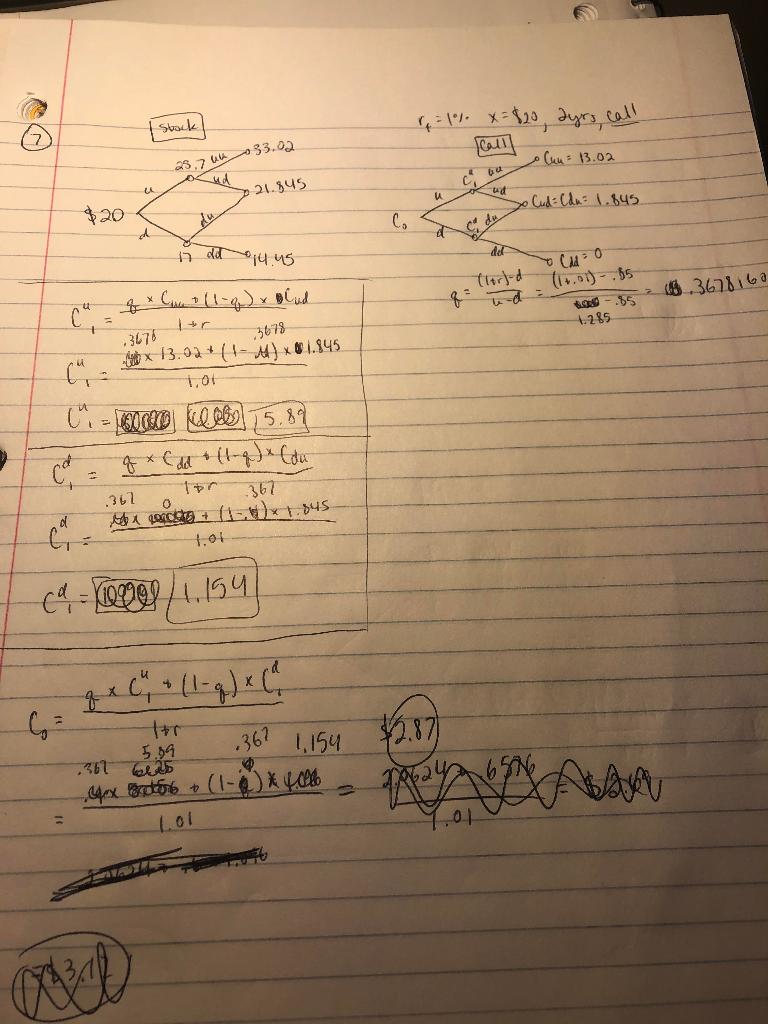 Solved Consider a two-period binomial tree with the | Chegg.com