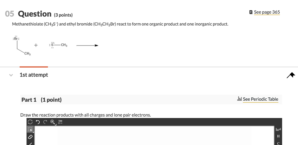 Solved a See page 365 05 Question (3 points) Methanethiolate | Chegg.com