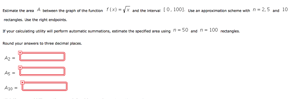 Solved Estimate the area A between the graph of the function | Chegg.com