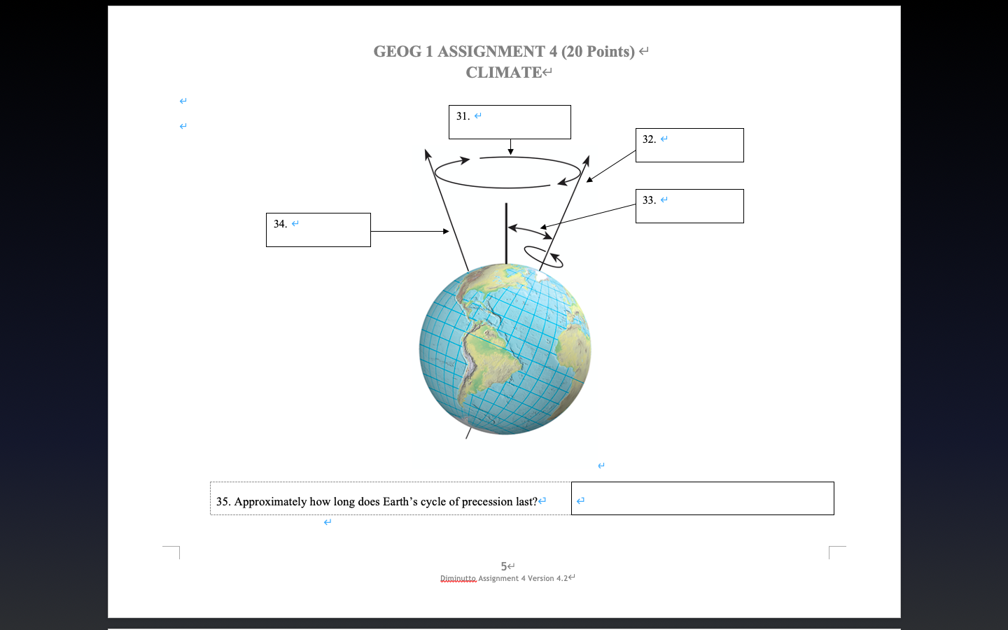 Solved GEOG 1 ASSIGNMENT 4 (20 Points) CLIMATE 31. - 32. 33. | Chegg.com