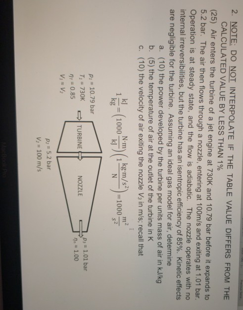 Solved 2. NOTE: DO NOT INTERPOLATE IF THE TABLE VALUE | Chegg.com
