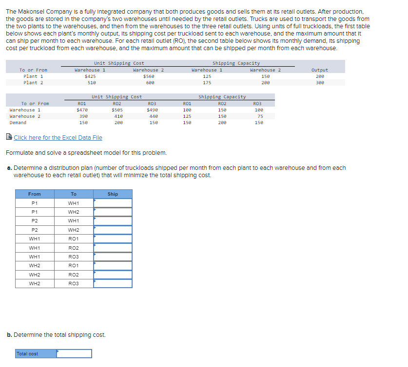 Solved PLEASE USE EXCEL SOLVER TO ANSWER THIS. AND PLEASE | Chegg.com