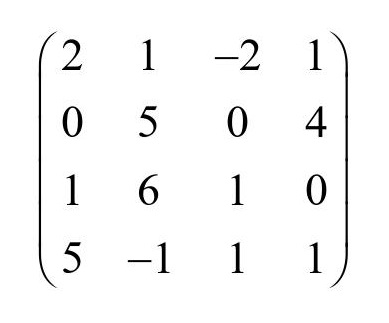 Solved 2 1 -2 1 0 5 0 4 1 6 0 5 -1 1 1 | Chegg.com