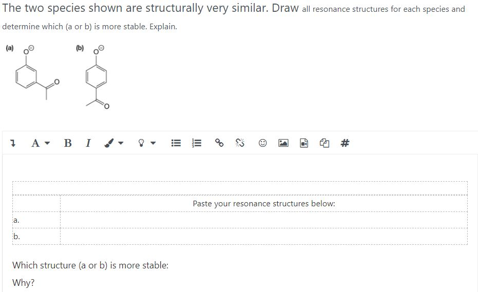 Solved The two species shown are structurally very similar. | Chegg.com