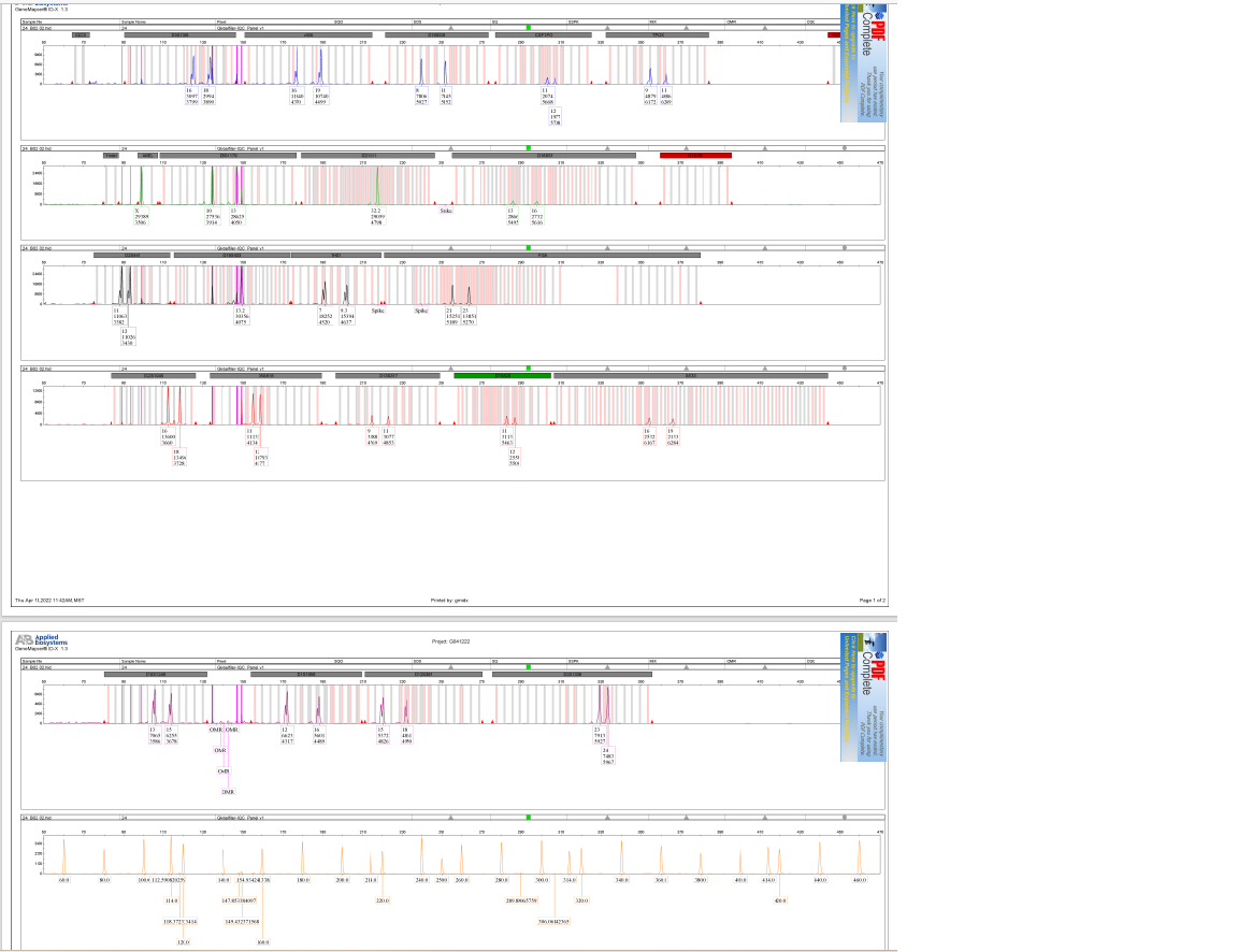 Examine each electropherogram for artifacts and | Chegg.com