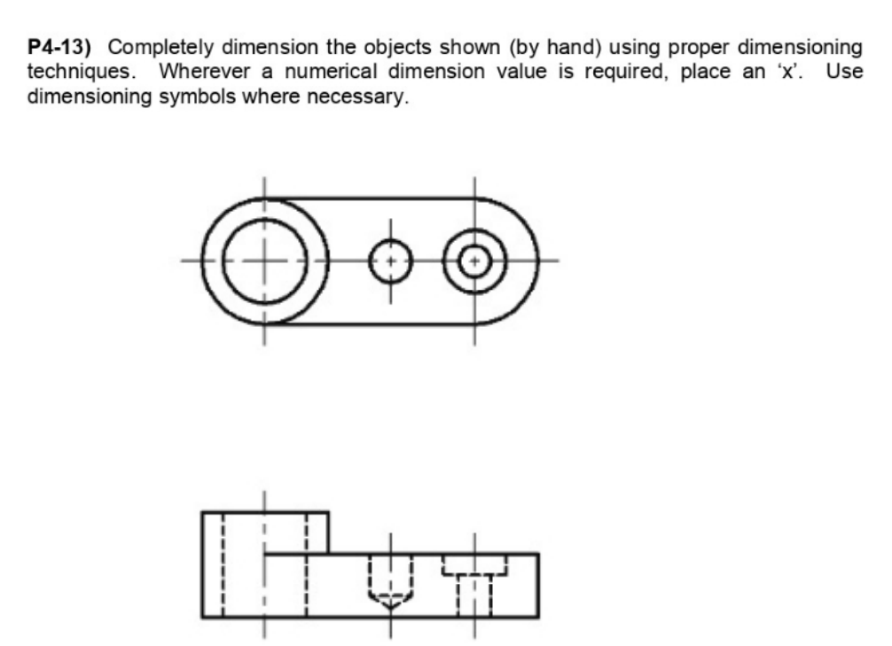 Solved P4 13 Completely Dimension The Objects Shown By 