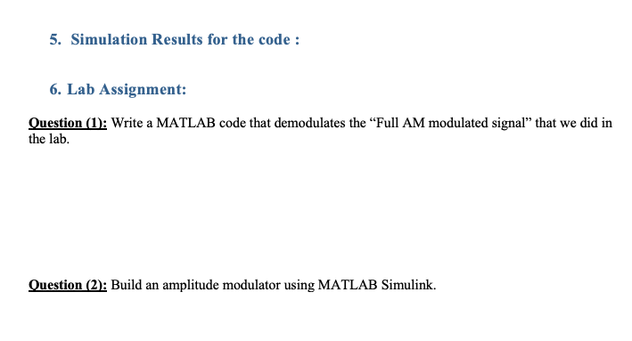 Amplitude Modulation And Demodulation