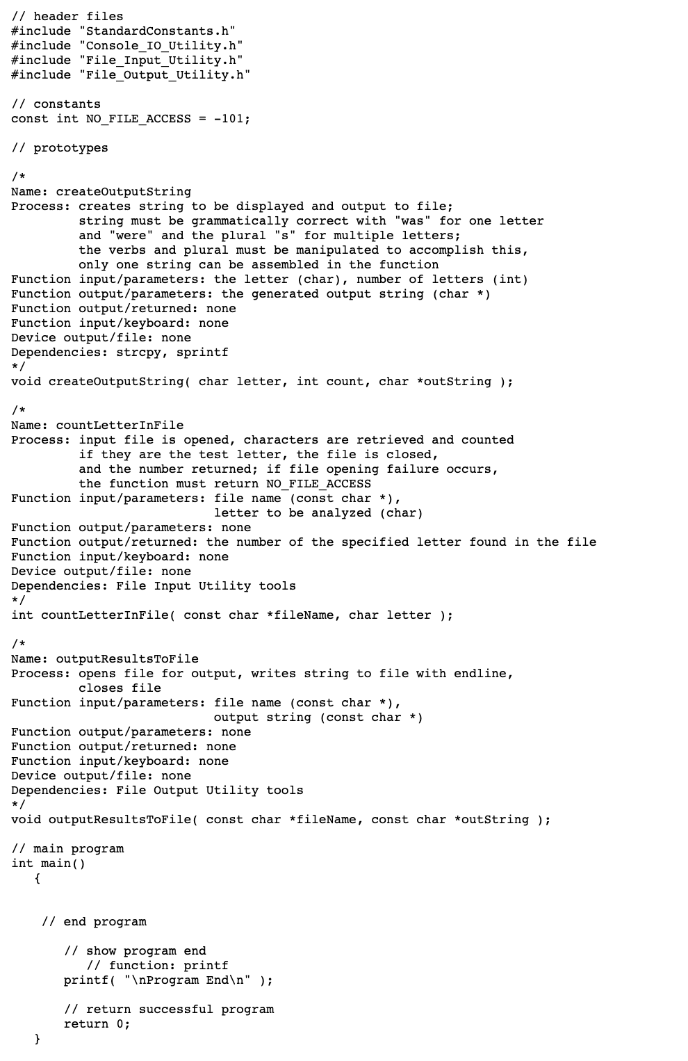 Solved - The program assigned will be developed with | Chegg.com