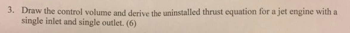 Solved 3. Draw the control volume and derive the uninstalled | Chegg.com