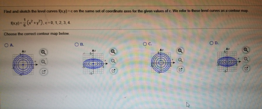 Solved Find and sketch the level curves f(x,y)=c on the same | Chegg.com