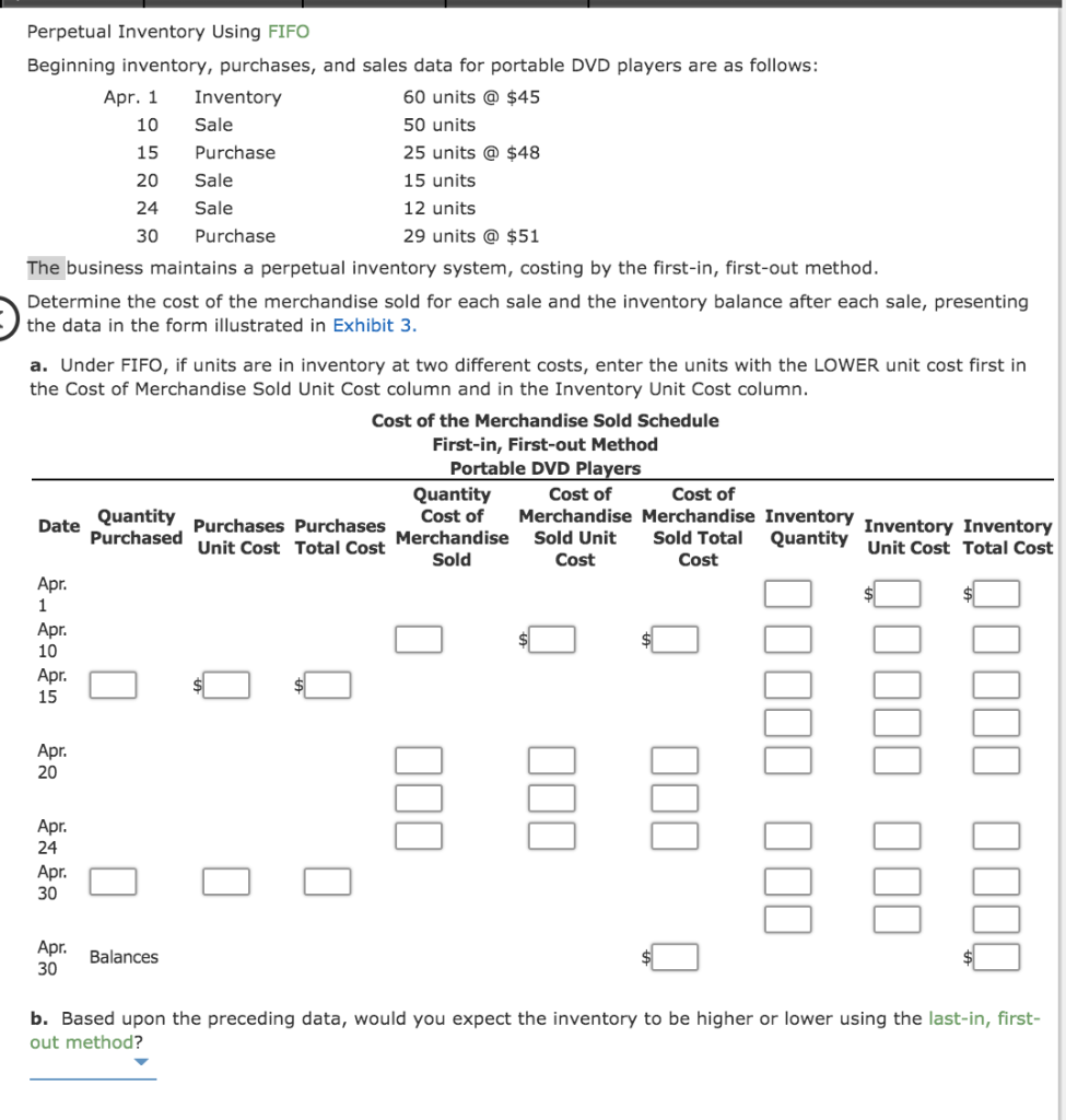Solved Perpetual Inventory Using FIFO Beginning Inventory Chegg solved-perpetual-inventory-using-fifo-beginning-inventory-chegg