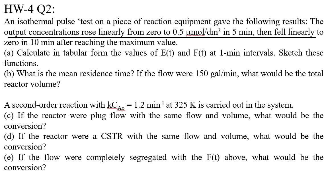 Solved HW−4Q2: An isothermal pulse 'test on a piece of | Chegg.com