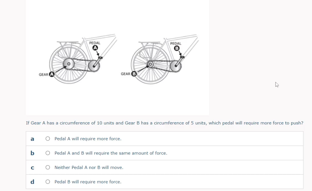 Solved If Gear A has a circumference of 10 units and Gear B | Chegg.com