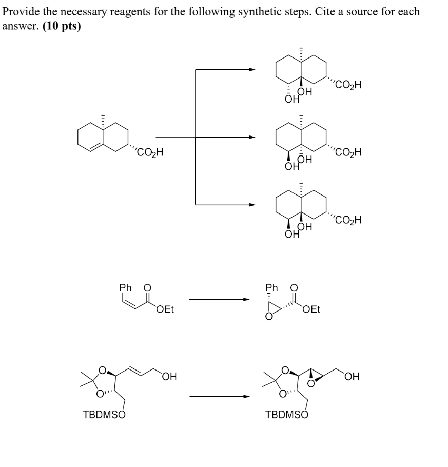 Solved Provide the reagents for all the synthetic steps | Chegg.com