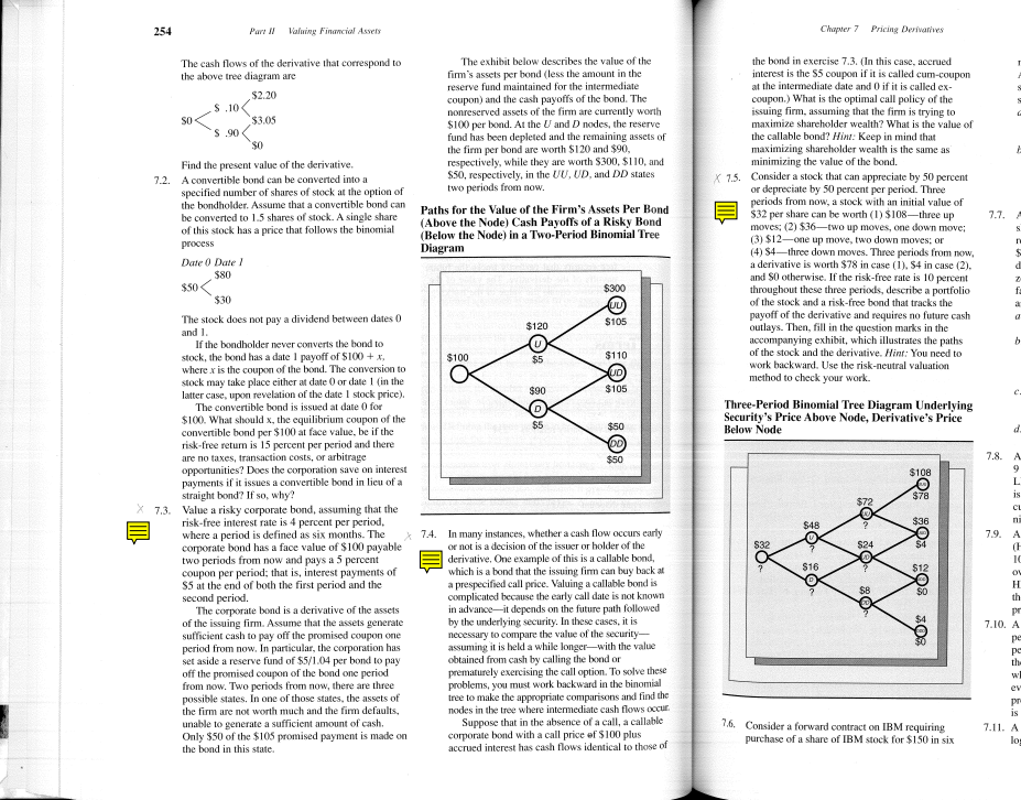 254 Pari 11 valuing Financial Assets Chapter 7 | Chegg.com