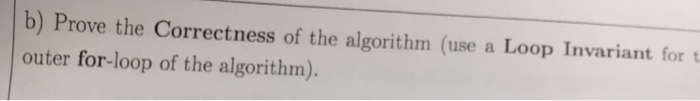 Solved This problem refers to the following algorithm, which | Chegg.com