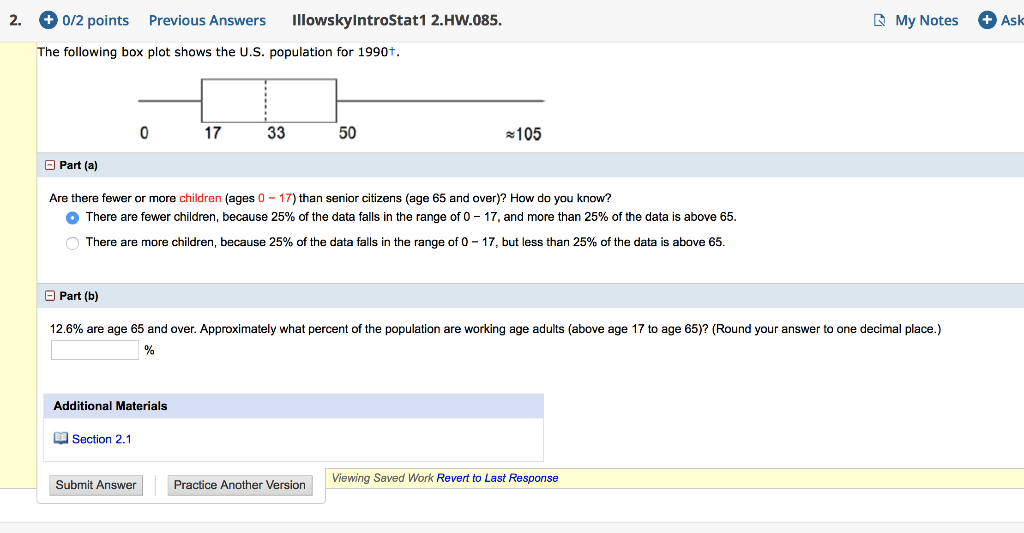 Solved 2. 0/2 points Previous Answers illowskyIntroStat1 | Chegg.com Solved 2. 0/2 points Previous Answers illowskyIntroStat1 | Chegg.com
