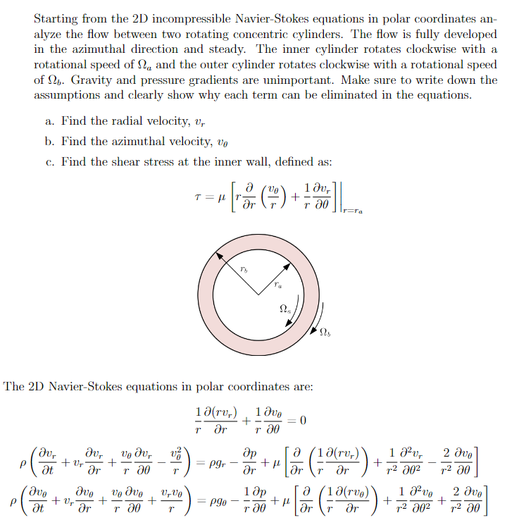 Solved Starting from the 2D incompressible Navier-Stokes | Chegg.com