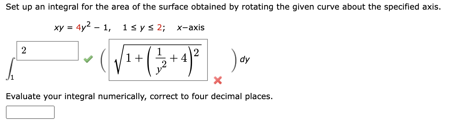 Solved Set up an integral for the area of the surface | Chegg.com