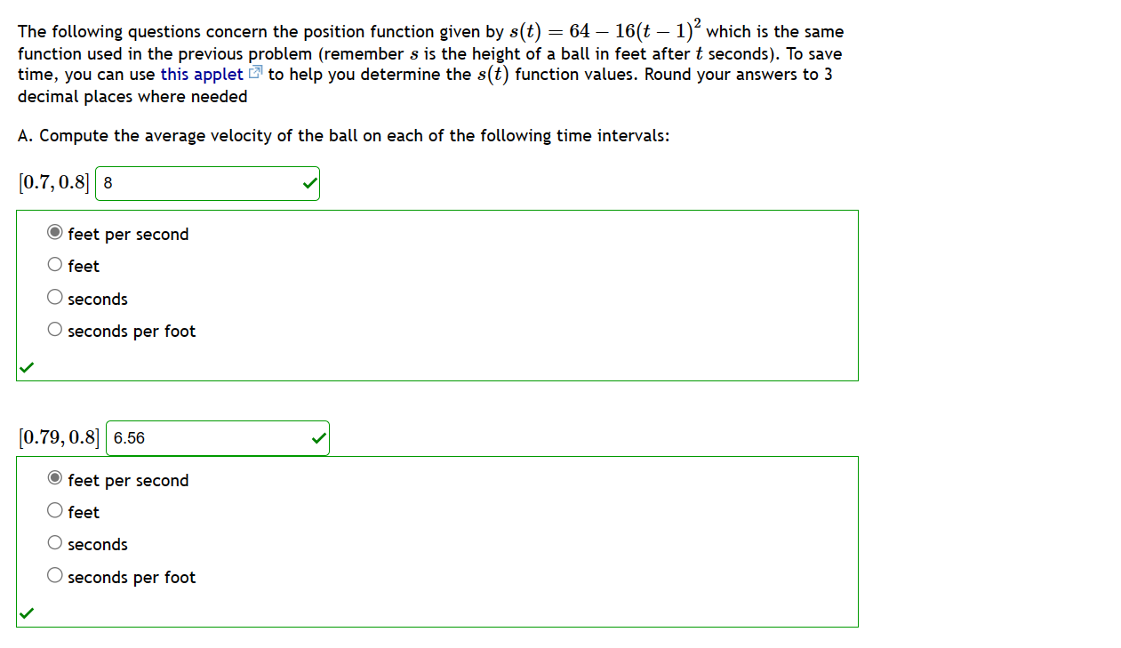 Solved The following questions concern the position function | Chegg.com