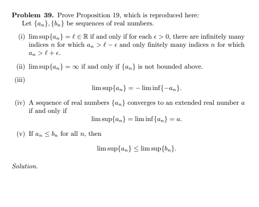 Solved Problem 39. Prove Proposition 19, which is reproduced | Chegg.com