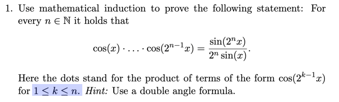 Solved Use mathematical induction to prove the following | Chegg.com