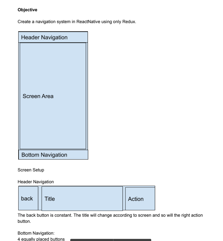 Solved Objective Create a navigation system in ReactNative | Chegg.com