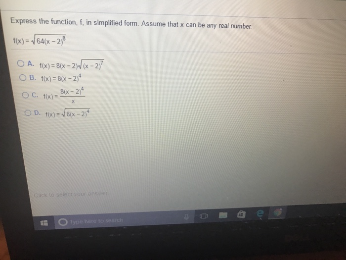 Solved Express the function, f, in simplified form. Assume | Chegg.com
