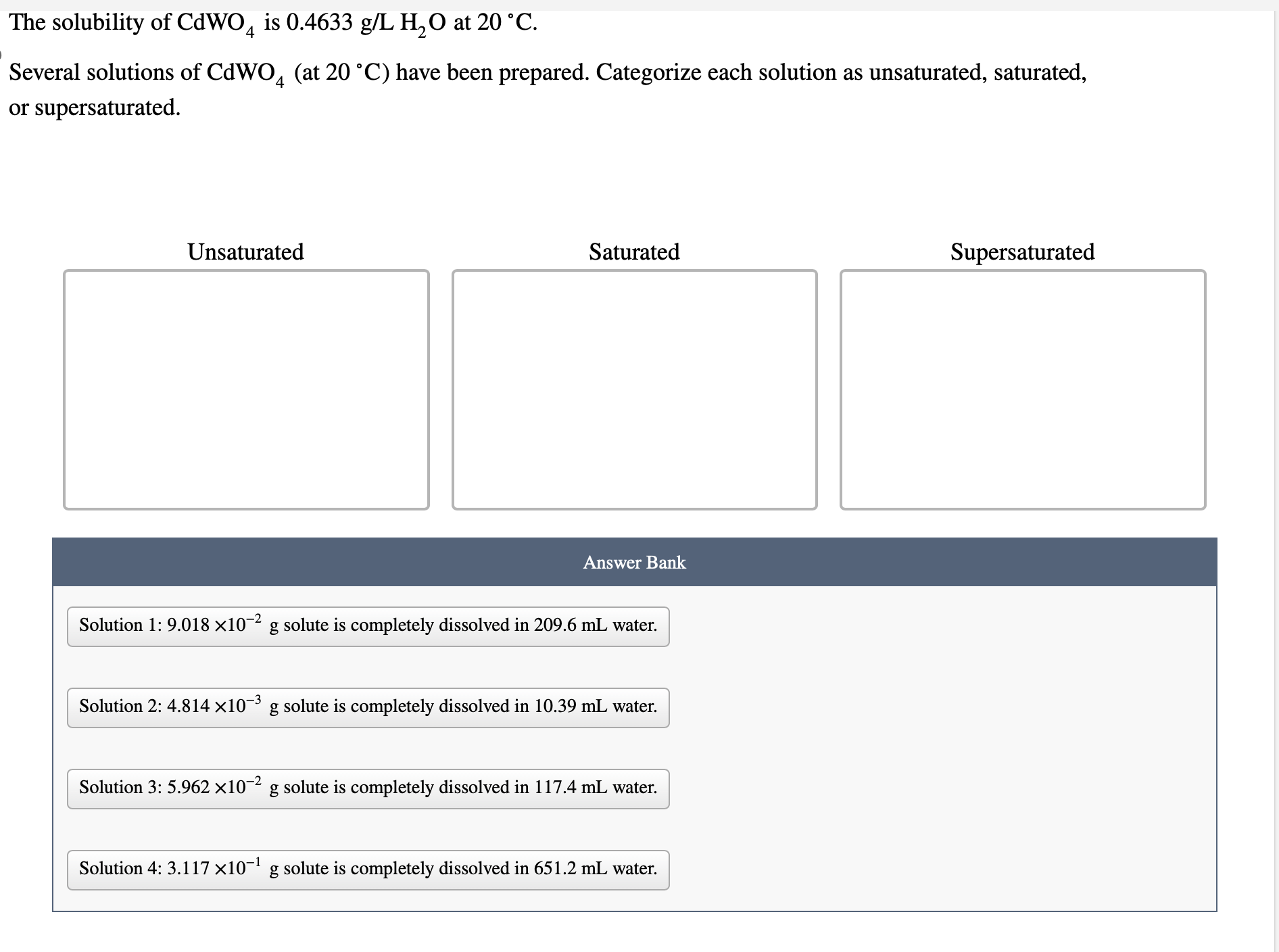 Solved The solubility | Chegg.com