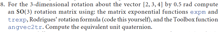 Problems in textbook Robotics,Vision and Control: | Chegg.com