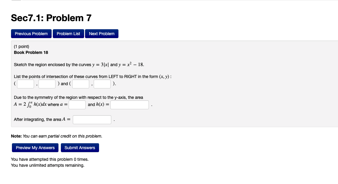 Solved Sec7.1: Problem 8 Previous Problem Problem List Next | Chegg.com