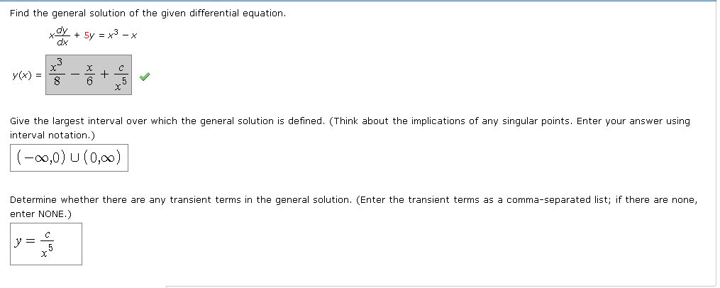 Solved Give the largest interval over which the general | Chegg.com
