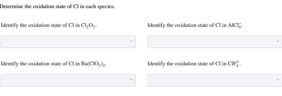 Solved What is the oxidation state of each element in COH,? | Chegg.com