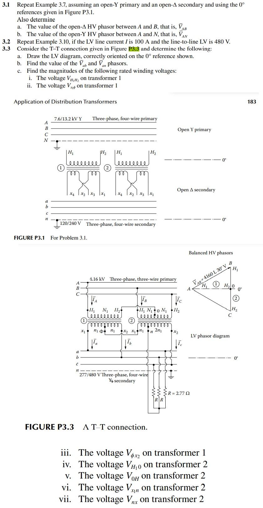 Solved AB 3.1 Repeat Example 3.7, assuming an open-Y primary | Chegg.com