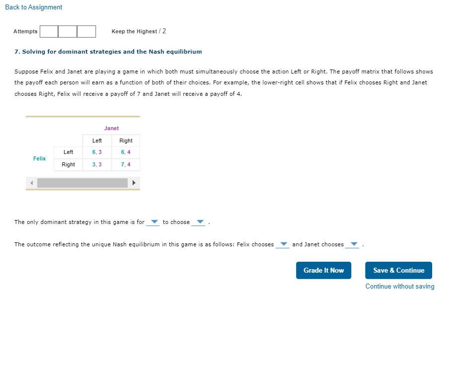 Solved Back to Assignment Attempts Keep the Highest / 2 7. | Chegg.com
